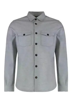 MOORER Chest-pocket Shirt - Grey