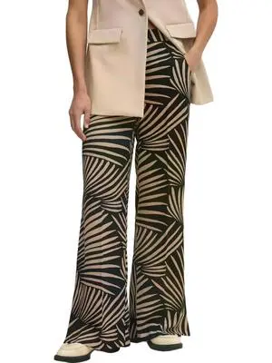 JOSEPH RIBKOFF Abstract-Print Split Trousers