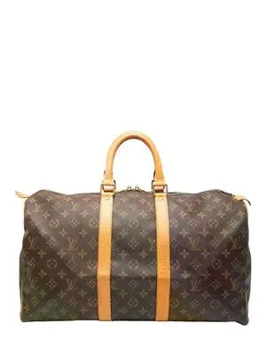 LOUIS VUITTON Monogram Keepall 45 Travel Bag - Brown