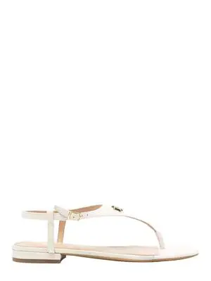 Ralph Lauren Thong-strap Leather Sandals - White