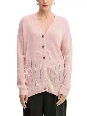 FRACOMINA Feather Button Knitwear - Pink