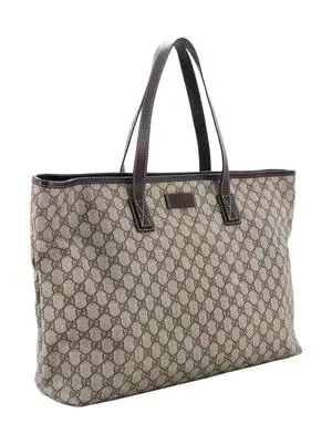 Gucci Plus Gg Coated Canvas Large Tote Bag - Brown