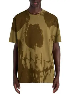 Alexander McQueen Exploded Skull Graphic T-shirt - Olive/olive