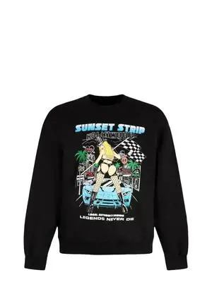 LOCAL AUTHORITY LA Graphic-print Crew-neck Sweatshirt - Black