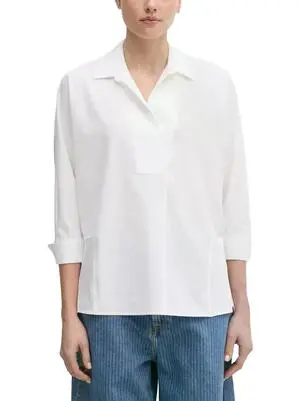 Joseph Ribkoff V-neck Blouse - White