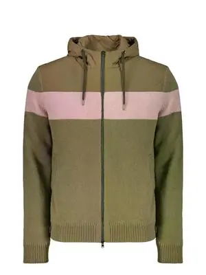 Herno Striped Zip Hoodie - Green