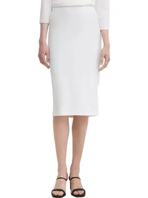 Joseph Ribkoff Slit Midi Skirt - White