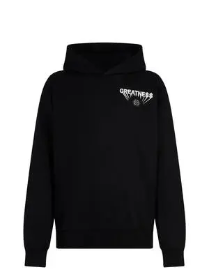 Philipp Plein Appliquéd Hooded Sweatshirt - Black