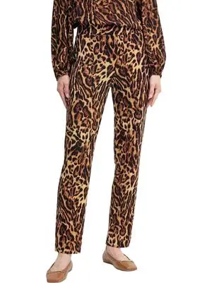 Joseph Ribkoff Animal Print Trousers - Brown