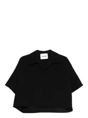JIL SANDER V-neck T-shirt - Black