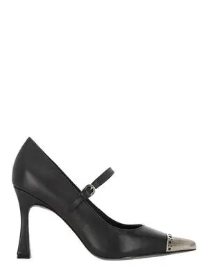 BRUNO PREMI Cap-toe Strap Pumps - Black