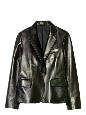 NILI LOTAN Pascale Leather Jacket - Black