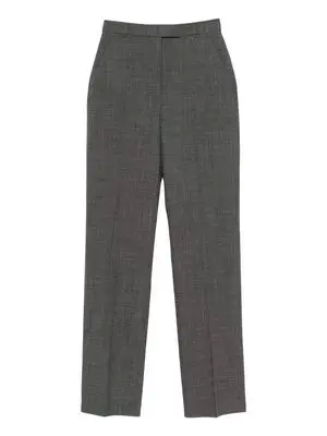 Alexander McQueen Wool Straight Trousers - Grey