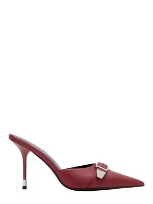 Femme La Venetia Pointed-toe Mules - Red