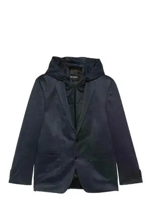 Karl Lagerfeld Hooded Blazer - Blue