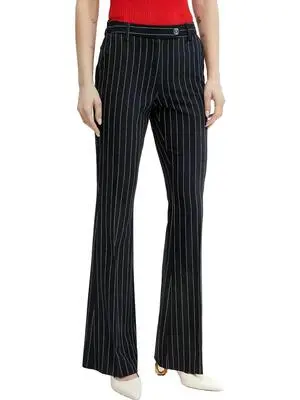 FRACOMINA Pinstripe Flared Trousers - Black