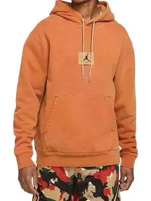 JORDAN Logo-Patch Hoodie Orange