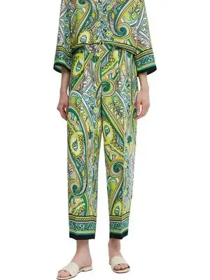 Joseph Ribkoff Paisley-print Trousers - Green