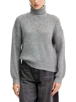 FRACOMINA Embellished Roll-neck Sweater - Grey