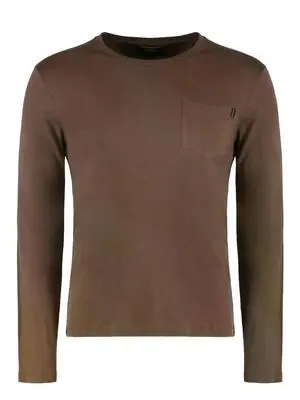 MOORER Pocket T-shirt Brown