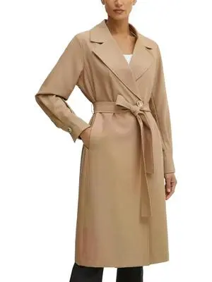 FRACOMINA Belted Double-breasted Trench Coat - Neutrals