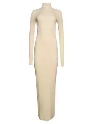 Eterne Long-sleeve Turtleneck Maxi Dress - Neutrals