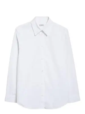 Burberry Ellora Cotton Poplin Button-up Shirt - White