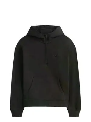 Tommy Hilfiger Hooded Half-zip Top - Black