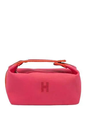 Hermès 2021-2025 Small Toile Bride A Brac Case Vanity Bag - Pink