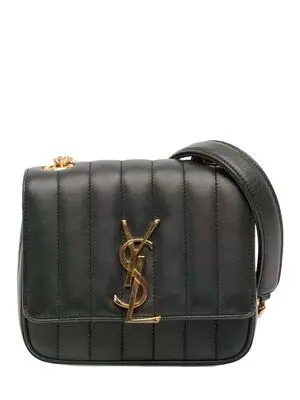 Saint Laurent Small Monogram Vicky Chain Bag - Black