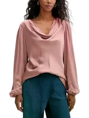 FRACOMINA Cowl Neck Blouse - Pink