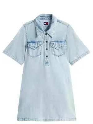 Tommy Hilfiger Buttoned Mini Dress - Blue