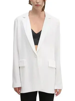 Joseph Ribkoff Single-breasted Pocket Jacket - White