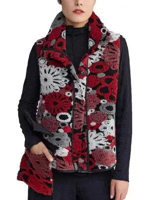 LUUKAA Eira Textured Vest Red