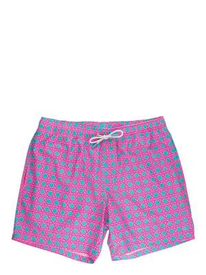 RUGGEDBUTTS Stretch Swim Trunks Neon Sorbet Cane