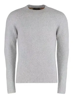 MOORER Textured Crew-neck Sweater - Grey