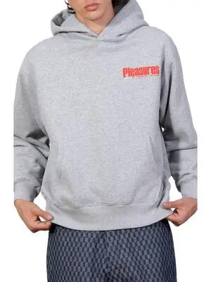 PLEASURES Piano Bar Pullover Hoodie - Heather Grey