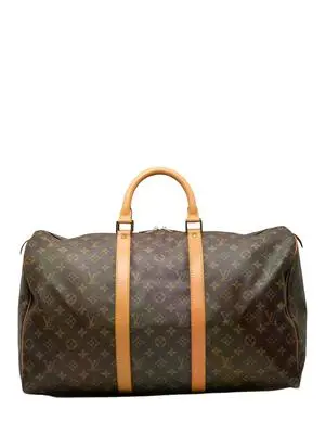 LOUIS VUITTON 1995 Monogram Keepall 50 Travel Bag - Brown