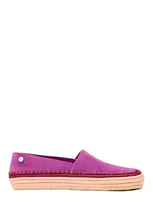 Loewe Rio Raffia-trim Espadrilles - Purple