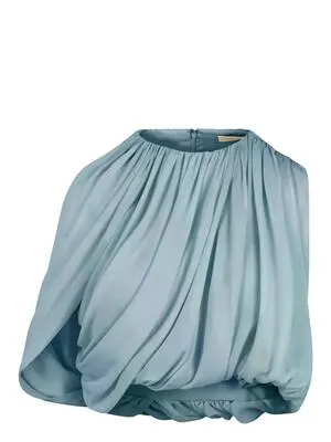 HEIRLOME Marie Draped Blouse - Blue