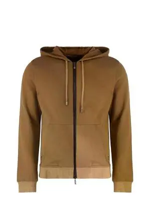 MOORER Taran-lil Zip-up Hoodie - Brown
