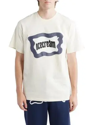 ICECREAM Flag Graphic T-shirt - Antique White