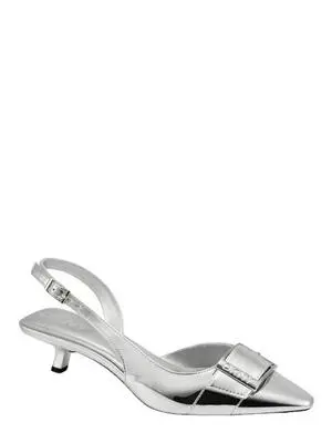 Dkny Naylor Pointed Toe Slingback Pumps - Silver