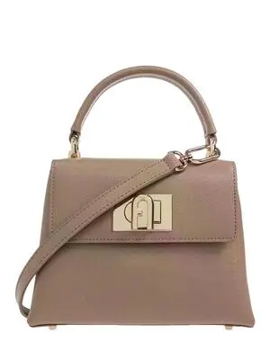 Furla Leather Tote Bag - Neutrals
