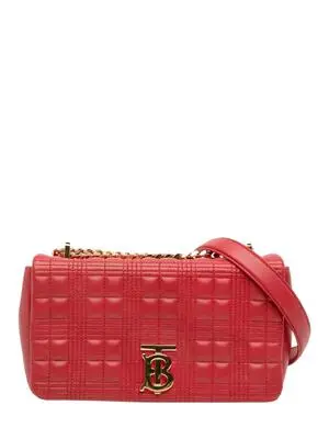 Burberry Small Quilted Lambskin Lola Crossbody Bag - Red