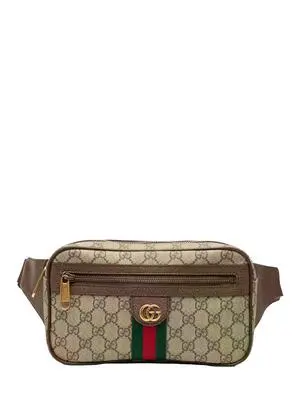 Gucci Gg Supreme Ophidia Belt Bag - Brown