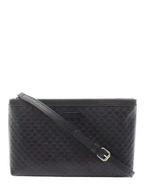 Gucci 2000-2015 Microssima Crossbody Bag - Black