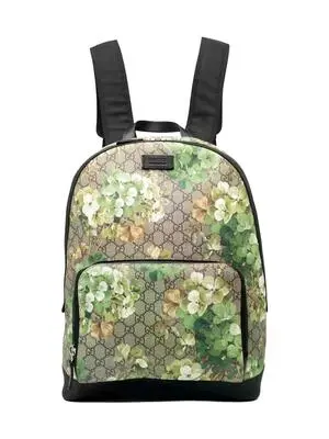 Gucci Medium Gg Supreme Blooms Eden Backpack - Brown