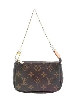 LOUIS VUITTON 2014 Monogram Mini Pochette Accessoires Handbag - Brown