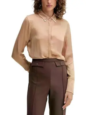 FRACOMINA Pleated Detail Shirt - Neutrals
